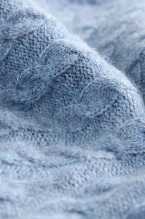 Next Minikleid Skater-Minikleid mit Zopfmuster und Wollanteil (1-tlg)