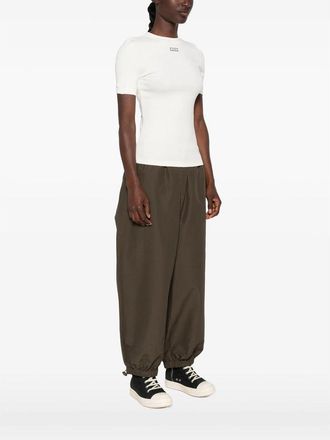 Entire studios Ribbed Cotton T-Shirt - Beige