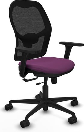 Piqueras y Crespo Jorquera B&uuml;rostuhl mit 3D-Armlehnen, ausgestattet mit Syncro/Traslack und injiziertem Schaumstoff, mit Rollen von 65 mm, Nylon, Schwarz/Violett