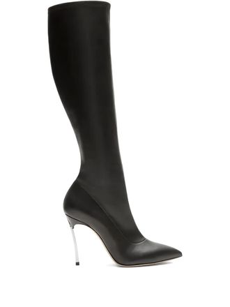 Casadei bottes Blade to the Knee 100 mm - Noir