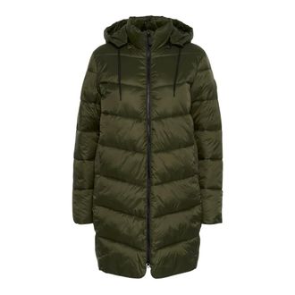 Kaffe Gepolsterter Forest Night Mantel mit Kapuze - - Coats - Damen - Gr&uuml;n - 2XL