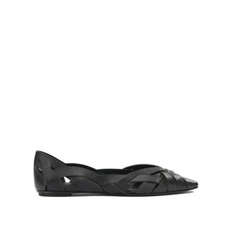 Del Carlo Lisi Woven Pointed-Toe Flats - - Shoes - Damen - Schwarzk - 37 1/2 EU