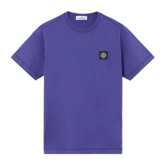 Stone Island Homme, Tops, Violet, Taille: L T-Shirt &agrave; Manches Courtes