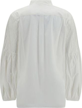 Max Mara Womens White Cotton Blouse