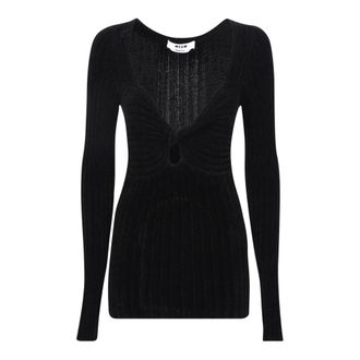Msgm Twist Detailing Sweater - - Tops - Damen - Schwarzk - M