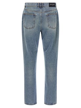 Balmain Mens Blue Cotton Jeans Denim Clothing