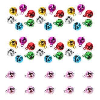 DOITOOL 200 St&uuml;ck Kleine Bunte Metallgl&ouml;ckchen 8mm mit &Ouml;se zum Basteln von Weihnachtsdeko Tierhalsb&auml;ndern und Selbstgemacht Schmuck