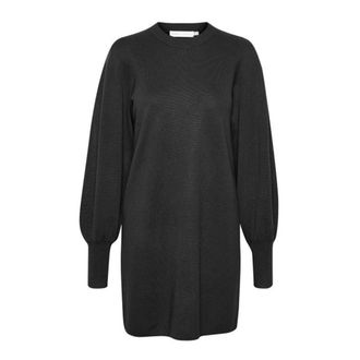 Inwear &Eacute;l&eacute;gante Robe Noire avec de Belles Manches - Femme - Robes - Noir - Taille: 44 FR