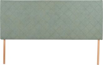 MG Design Kopfteil f&uuml;r Bett 160 x 60 cm gepolstert mintfarben mit Holzf&uuml;&szlig;en - Kopfst&uuml;tze zur einfachen Montage, aus weichem Geflecht, mit elastischer F&uuml;llung, m