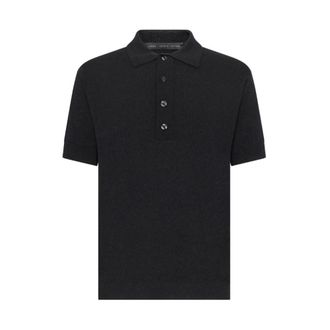low brand Homme, Tops, Noir, Taille: XL Polo &agrave; quatre boutons