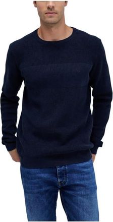 Salsa Homme, Pulls, Bleu, Taille: S Pull en Tricot Col Rond