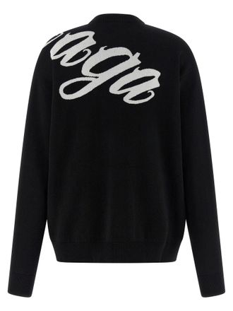 Balenciaga Jacquard Logo-Embroidered Sweater - Black