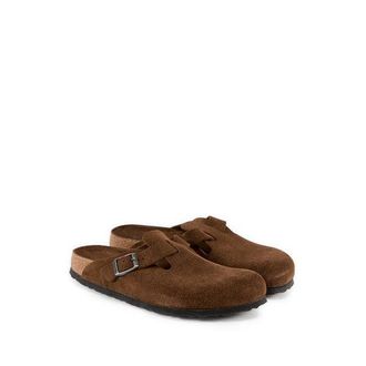 Birkenstock Mules plates Boston en cuir daim