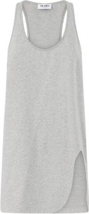 The Attico Robe d&eacute;bardeur courte en coton m&eacute;lang&eacute;