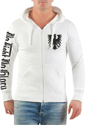 Spass Kostet Herren Männer Kapuzenjacke Frankfurt Schwarz Weisser Block adler city am main fans