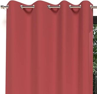 Soleil d'Ocre Soleil dOcre Rideau EIN Ösen 135x250 cm Alix Rot Infroisster