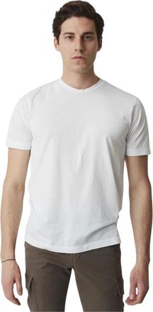 Daniele Fiesoli Homme, Tops, Blanc, Taille: XL T-shirt Paricollo élégant
