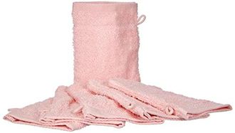 De Witte Lietaer Lot de 6 Gants de Toilette, 100% Coton, Rose, 15 x 20 cm