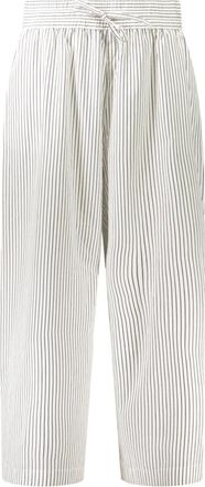 Max Mara Femme, Pantalons, Blanc, Taille: 40 FR Nigra Striped Pantalons