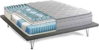 Talamo Italia Natalina-Doppelmatratze, Matratze aus Memory-Schaum und Taschenfederkern, 100 % Made in Italy, milbenhemmend und hypoallergen, 160 x 190 x 26 cm