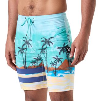 Hurley Herren Block Party 18 Boardshorts, Fiji, W28
