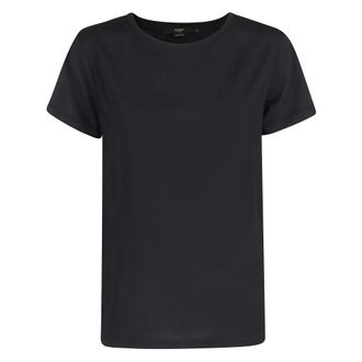 Seventy Femme, Tops, Noir, Taille: 38 FR T-shirt ras du cou