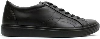Ecco Baskets classiques en cuir pour femme 218613, Noir, 37 EU