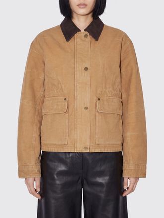 Acne Studios Surchemise en coton avec col en velours c&ocirc;tel&eacute;