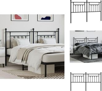 vidaXL Vidaxl - T&ecirc;te de lit m&eacute;tal noir 160 cm - T&ecirc;te De Lit - T&ecirc;te De Lit M&eacute;tal - T&ecirc;te De Lit Noire - Literie - Meuble Chambre