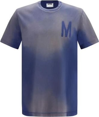 Moschino Homme, Tops, Bleu, Taille: XL T-shirt en coton &agrave; coupe confortable