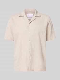 Lindbergh Relaxed Fit Freizeithemd aus Leinen-Baumwoll-Mix