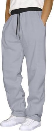 Generic Pantalon de surv&ecirc;tement pour homme, v&ecirc;tement de sport avec poches, cordon de serrage, pantalon cargo d&eacute;contract&eacute;, pantalon de jogging l&eacute;ger et respira