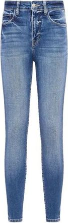 L'agence Jean skinny court en coton m&eacute;lang&eacute;