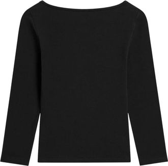 St.Agni Femme, Tops, Noir, Taille: 38 FR Soft Jersey Ballerina Top