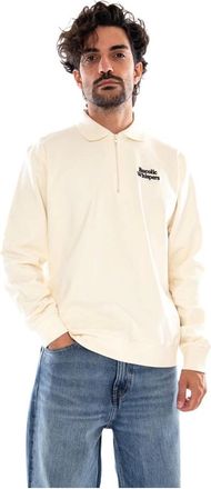 Kaotiko Crew Zipper Bucolic Whispers - Homme - Tops - Beige - Taille: M