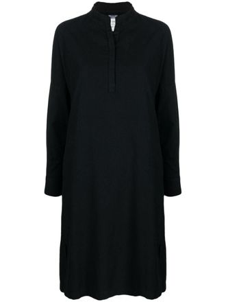 Kristensen Du Nord robe-chemise en coton &agrave; manches longues - Noir