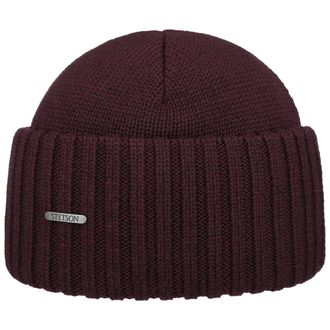 Stetson Beanie Merino Wool bordeaux Gr&ouml;&szlig;e One Size