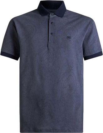 Etro Homme, Tops, Bleu, Taille: XL Polo en piqu&eacute;