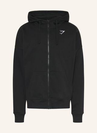 Gymshark Gymshark Oversized-Sweatjacke Crest schwarz