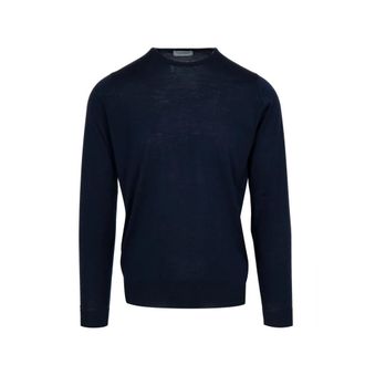 John Smedley Lundy Pullover - - Knitwear - Herren - Blau - 2XL