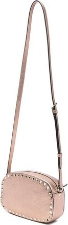 Valentino Garavani Studded Calf Leather Shoulder Bag - Pink
