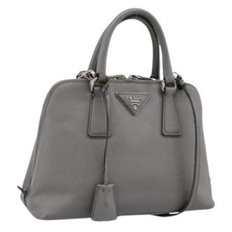 Prada Pre-owned Vintage Saffiano Hand Bag - Femme - Pre-owned - Gris - Taille: ONE Size