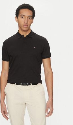 Tommy Hilfiger Poloshirt Essential MW0MW35585 Schwarz Regular Fit