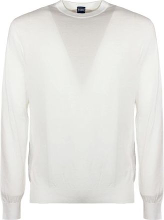 Fedeli Homme, Pulls, Blanc, Taille: 2XL Pull ras du cou en coton