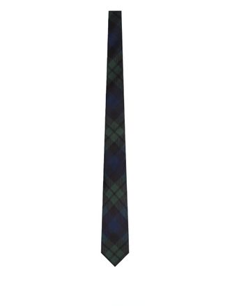 Fursac plaid silk tie - Vert
