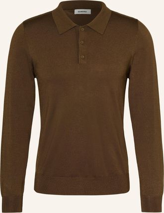 Sandro Sandro Strick-Poloshirt braun