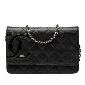 Chanel Pre-owned Quilted Lambskin Wallet On Chain - - Pre-owned - Damen - Schwarzk - ONE SIZE