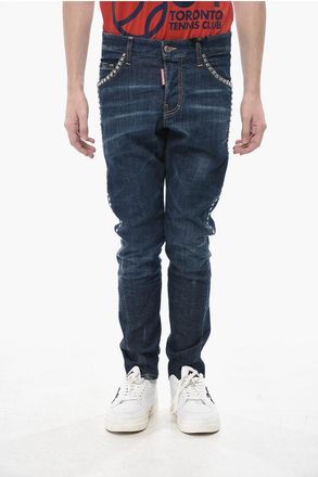Dsquared2 Stretch-Denim-Jeans SEXY TWIST mit Nieten 15cm Gr&ouml;&szlig;e 44