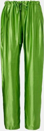 Khaite Pantalon ample Rohen en satin