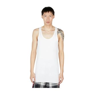 Sulvam Jersey Crewneck &Auml;rmelloses Top - - Tops - Herren - Wei&szlig; - L